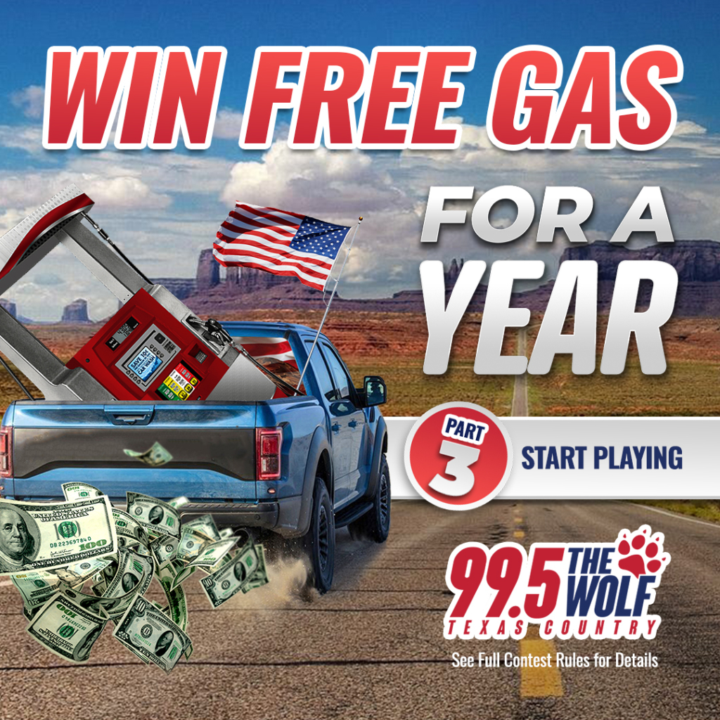 Win Free Gas for a Year Part Three with 99.5 The Wolf in Dallas, TX